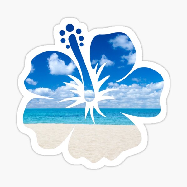 "Hibiscus Beach Flower" Sticker for Sale by Khalid9 | Redbubble