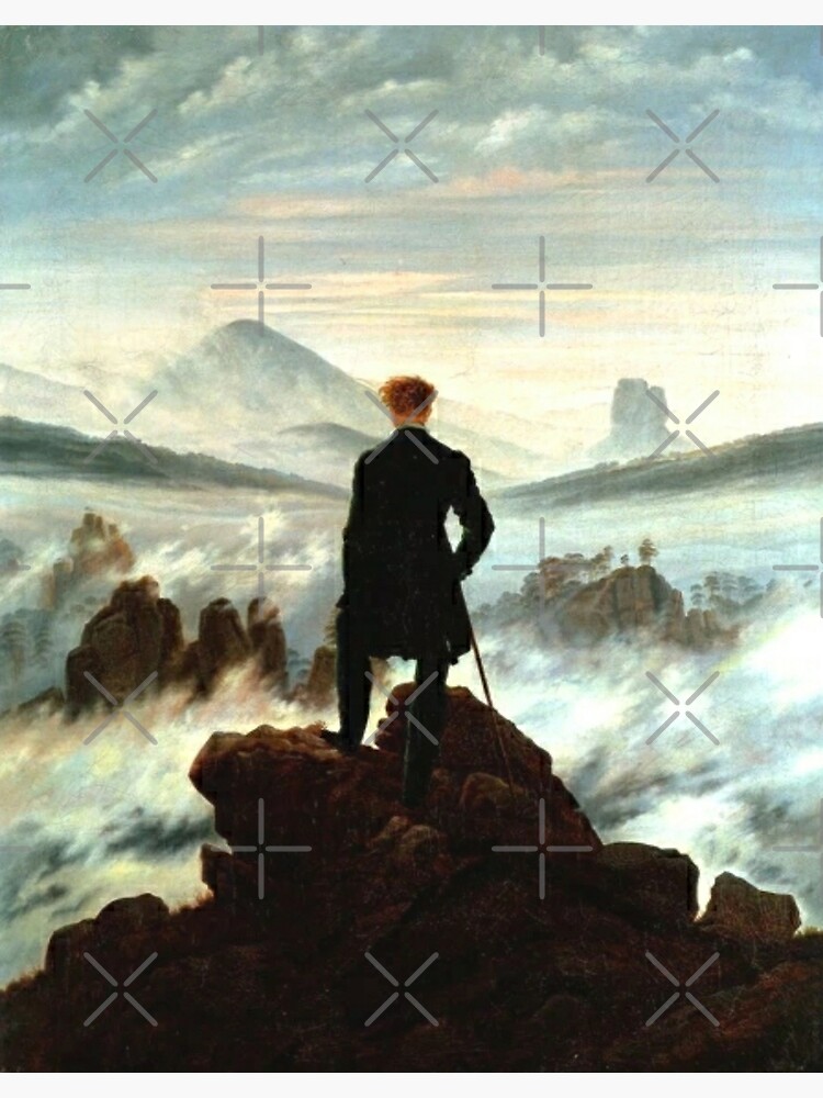 "Caspar David Friedrich - Wanderer above the sea of fog" Art Print by ...