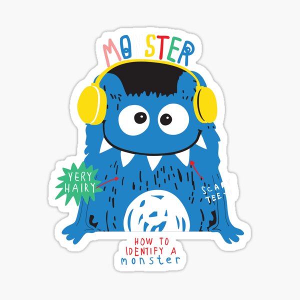 "LITTLE CUTE BLUE MONSTER STICKER" Sticker by STICKERAGENT007 | Redbubble