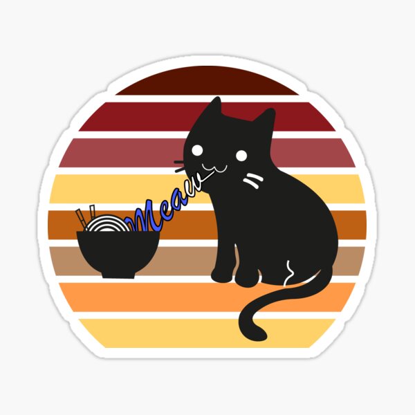 "cat meaw" Sticker for Sale by elhelal | Redbubble