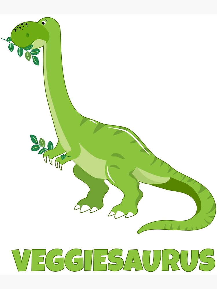 Póster «Veggiesaurus Vegetariano con temática de dinosaurios» de ...