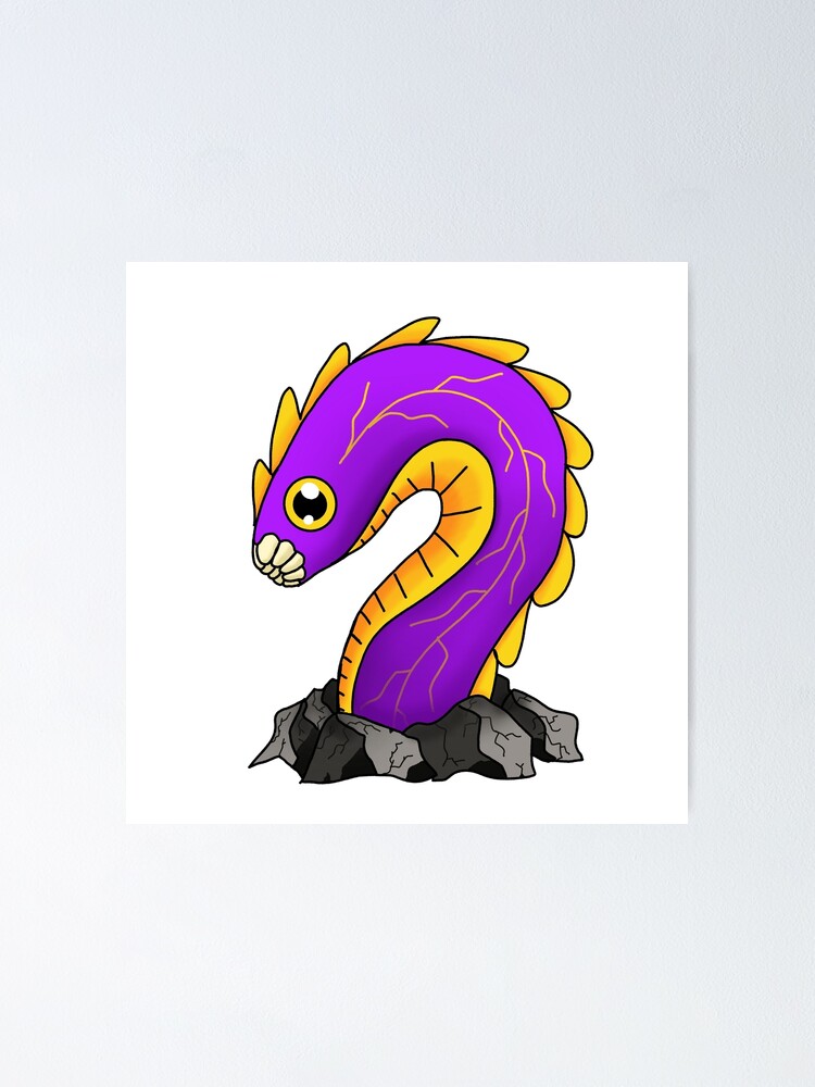 "Cute Purple Worm" Poster for Sale by abicgabel | Redbubble