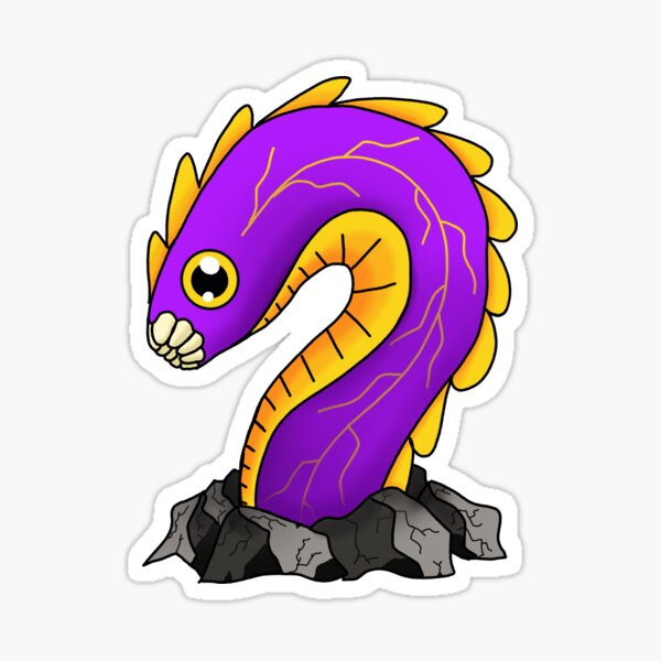 "Cute Purple Worm" Sticker for Sale by abicgabel | Redbubble