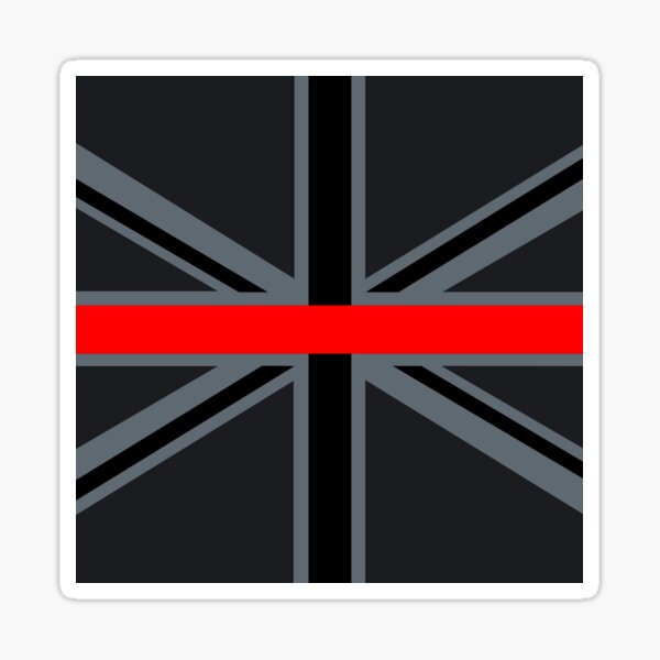 "Firefighters Red Line Union Jack" Sticker for Sale by Garaga | Redbubble