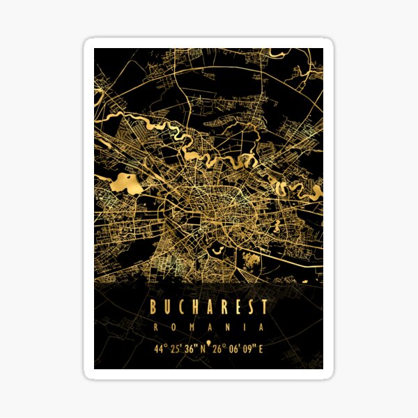 "Bucharest Map Romania" Sticker for Sale by hatimelhag | Redbubble