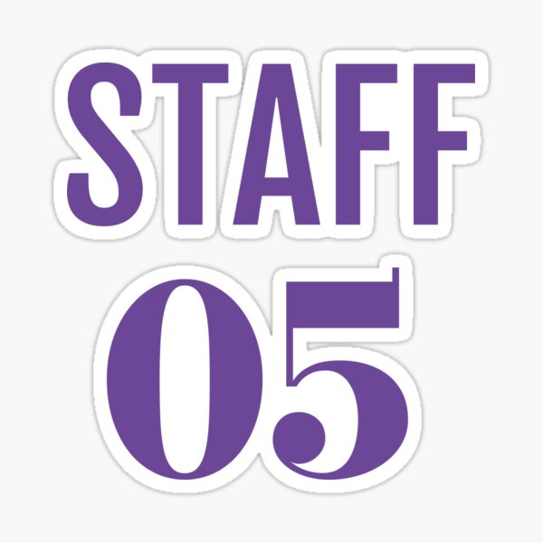 "Staff" Sticker for Sale by happycrewstudio | Redbubble