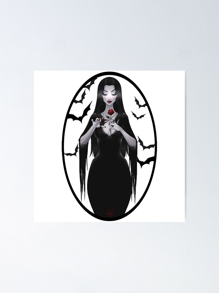"Morticia Addams " Poster by BraxtonAbshire | Redbubble