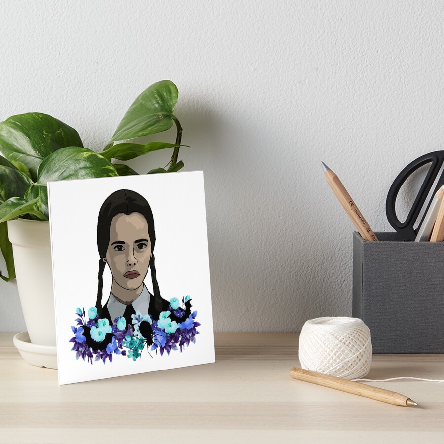 "Wednesday Addams Inspired Flower Girl " Art Board Print by ...