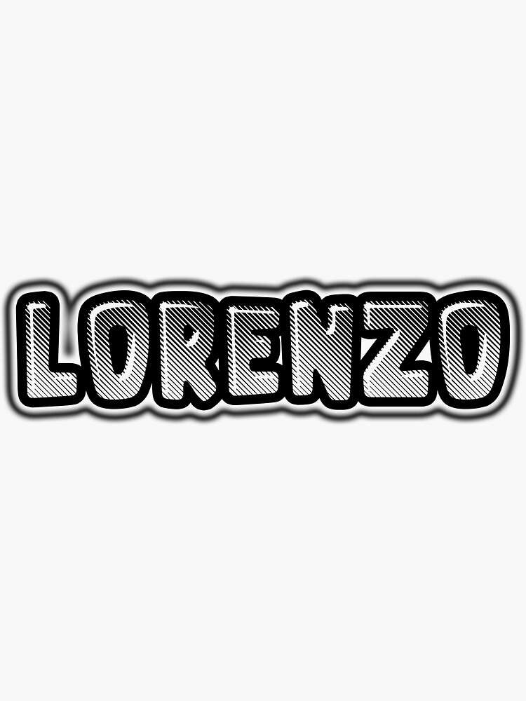 "LORENZO" Sticker for Sale by cools-name | Redbubble