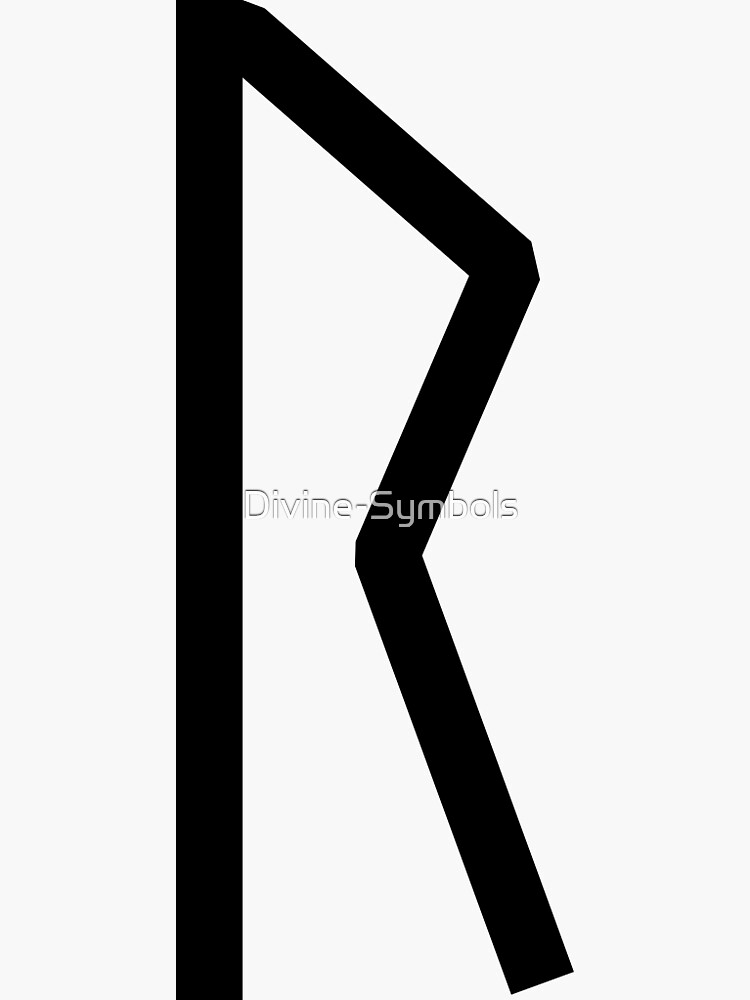 "Raidho" Sticker by Divine-Symbols | Redbubble