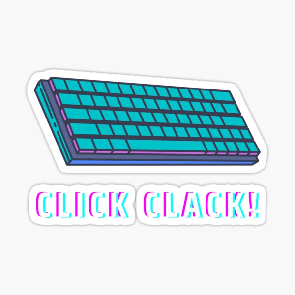 "Click Clack mechanical keyboard sounds" Sticker for Sale by MaverickCZ ...
