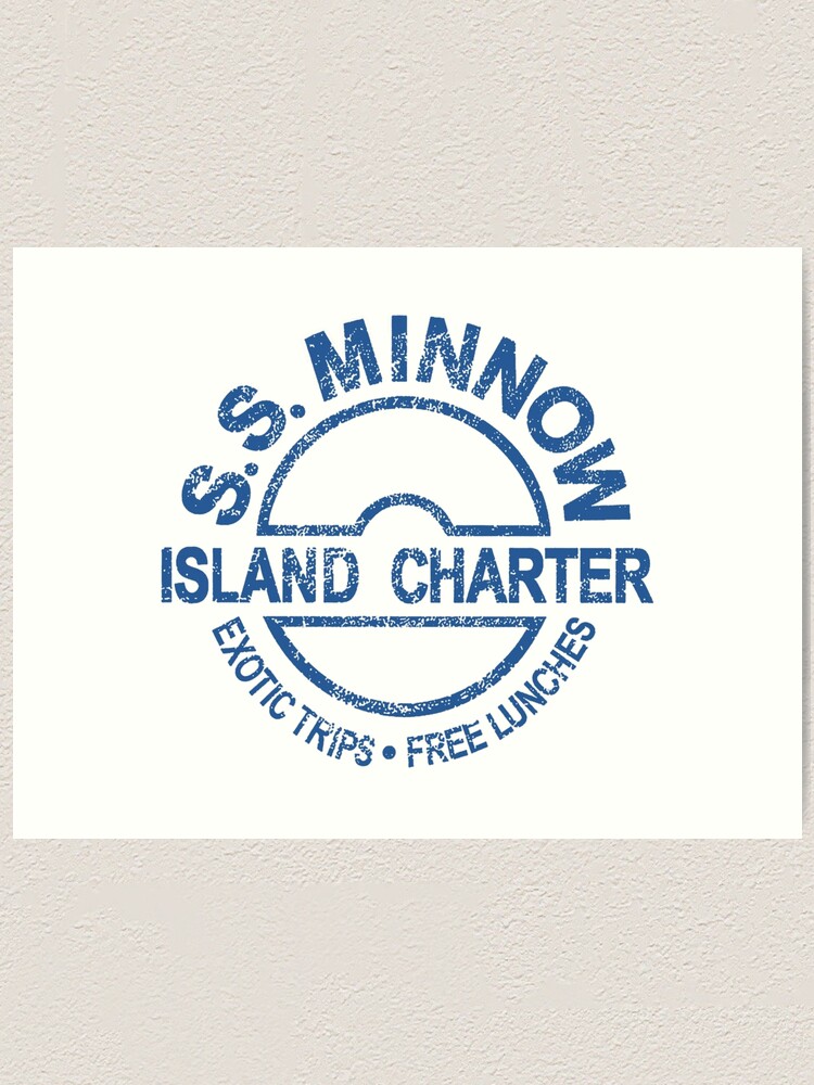 "S.S. MINNOW Island Charter Graphic" Art Print for Sale by massiveink ...