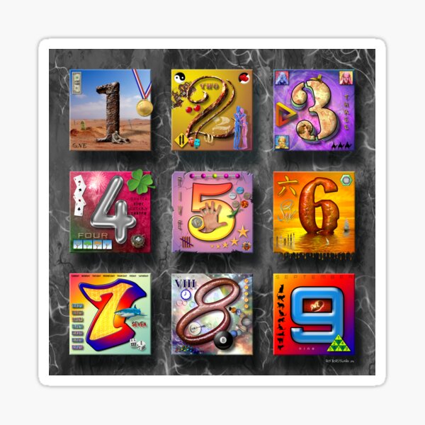 "NINE" Sticker for Sale by Borstelman | Redbubble