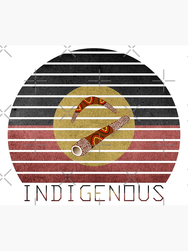 "Australian Aboriginal Flag Didgeridoo Boomerang Authentic Indigenous ...