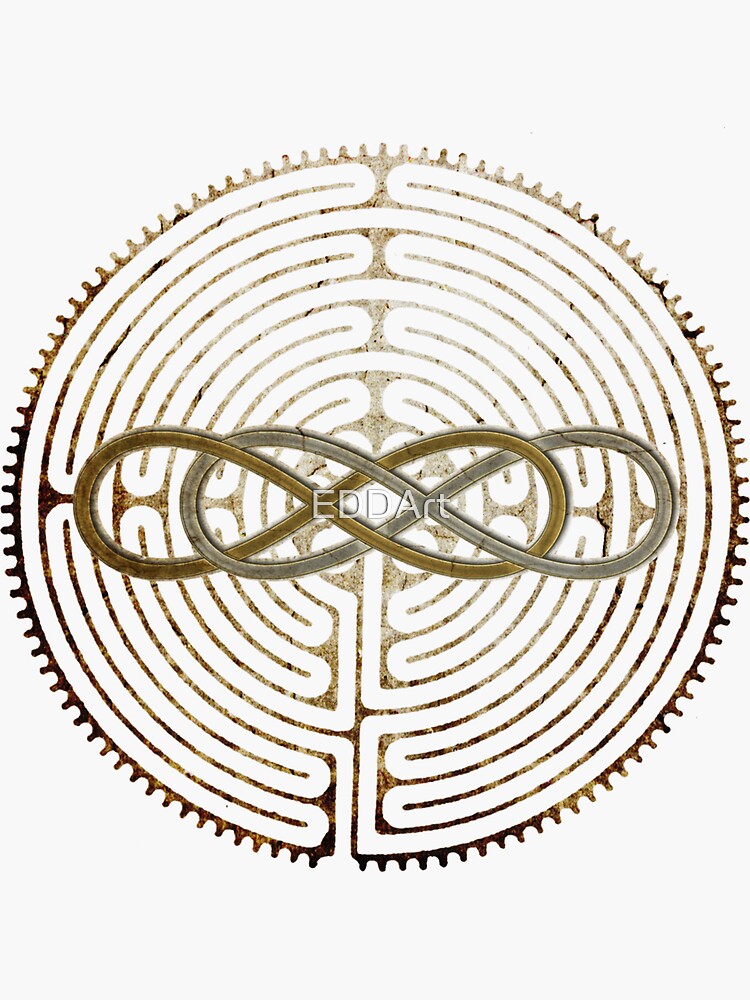 "Lemniscate Double Infinity on Labyrinth Chartres antique metal ...