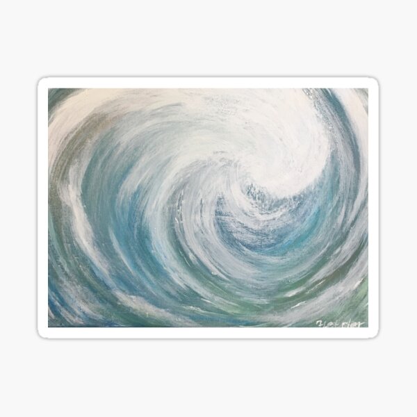 "Stormy Weather Abstract Art Painting" Sticker for Sale by ...