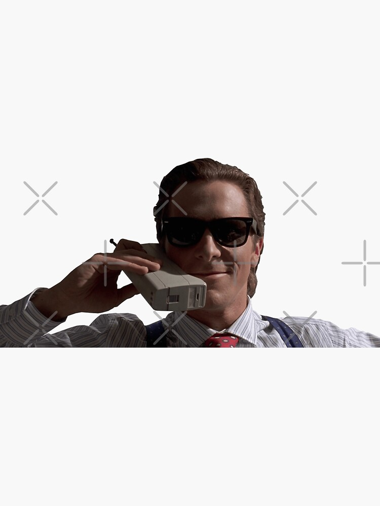 "Patrick Bateman on Phone (American Psycho)" Sticker for Sale by ...