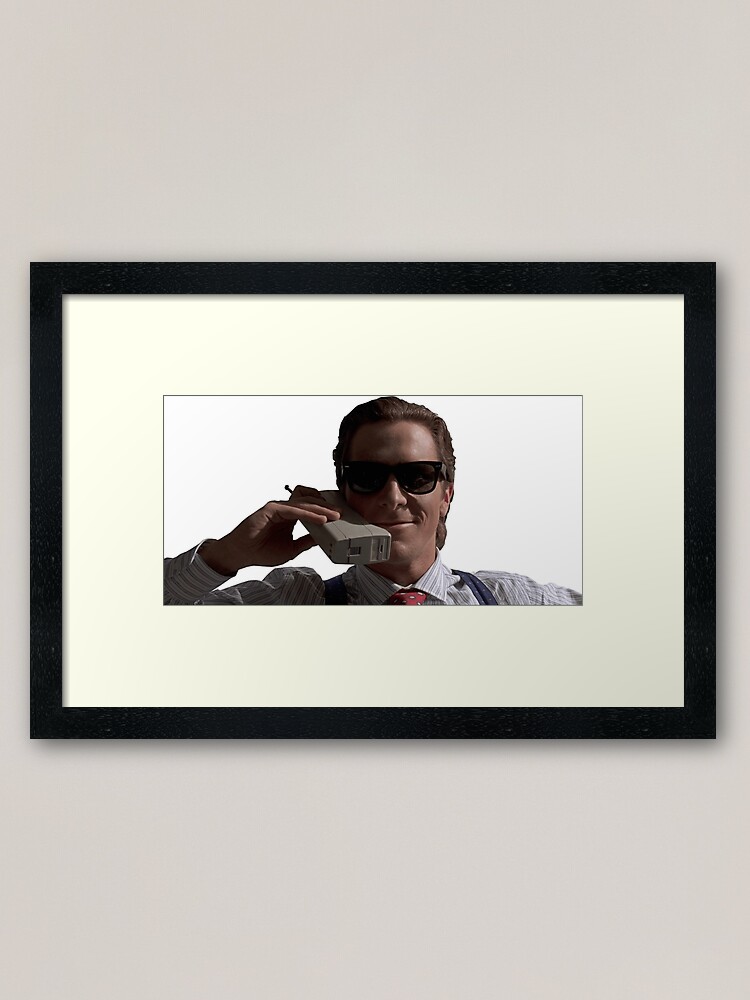 "Patrick Bateman on Phone (American Psycho)" Framed Art Print for Sale ...
