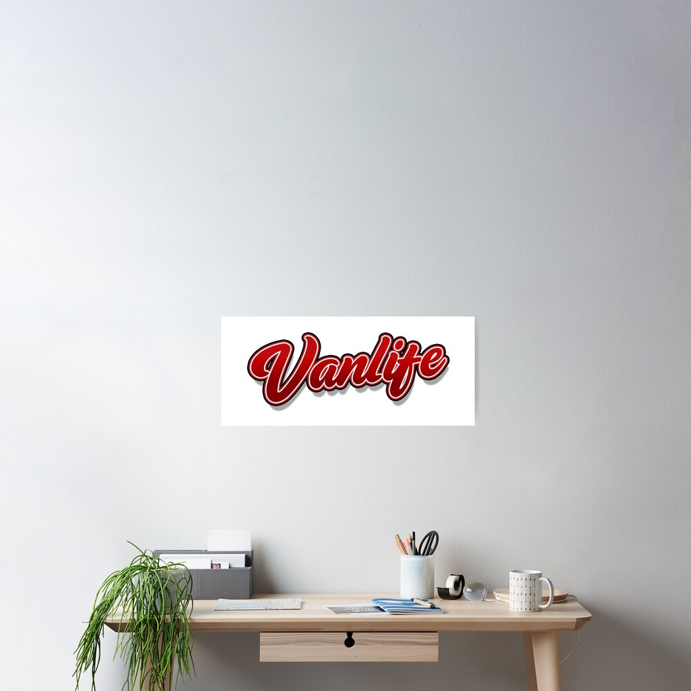"Van Life Vanlife text logo" Poster for Sale by VikingZen | Redbubble