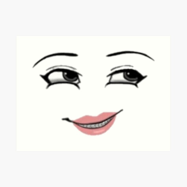 "Roblox lady woman face " Art Print by MugPire | Redbubble