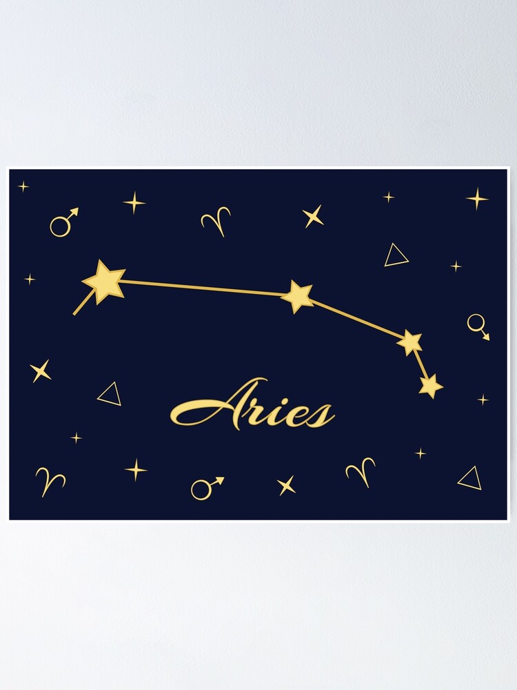 "Aries Night - Astrology and Astronomy pattern with Aries Constellation ...