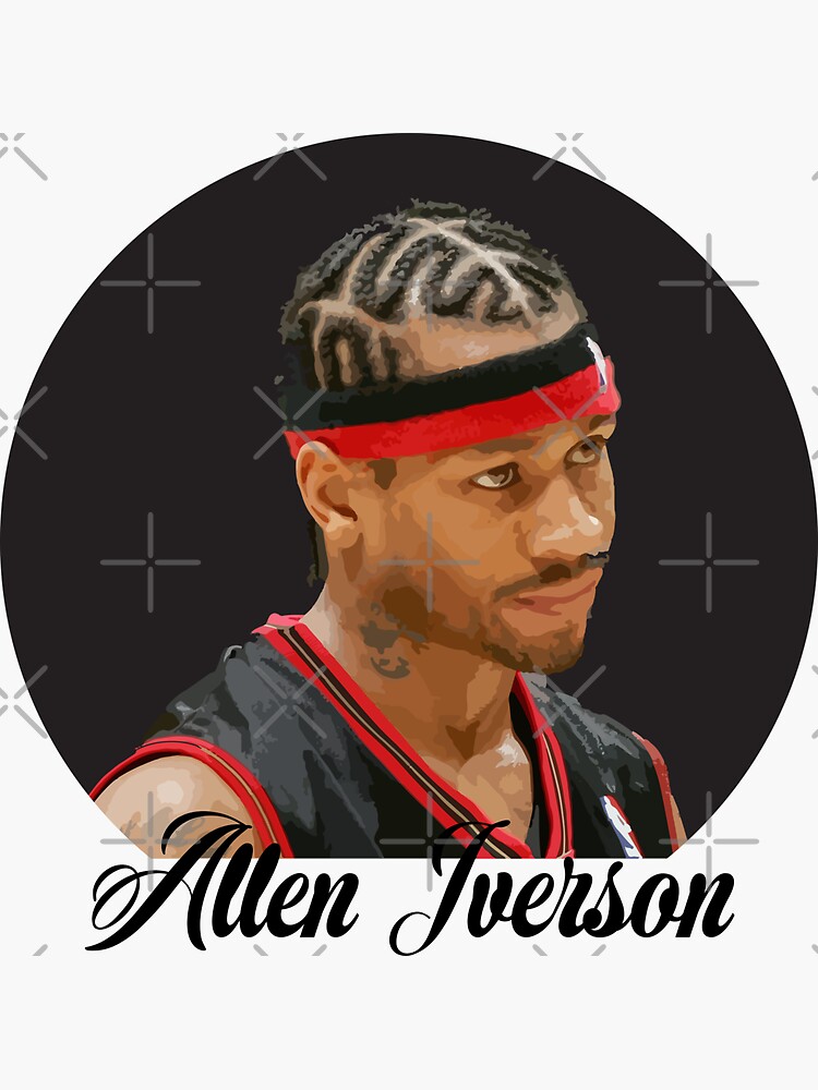 "allen iverson designs ,allen iverson art " Sticker for Sale by Color ...