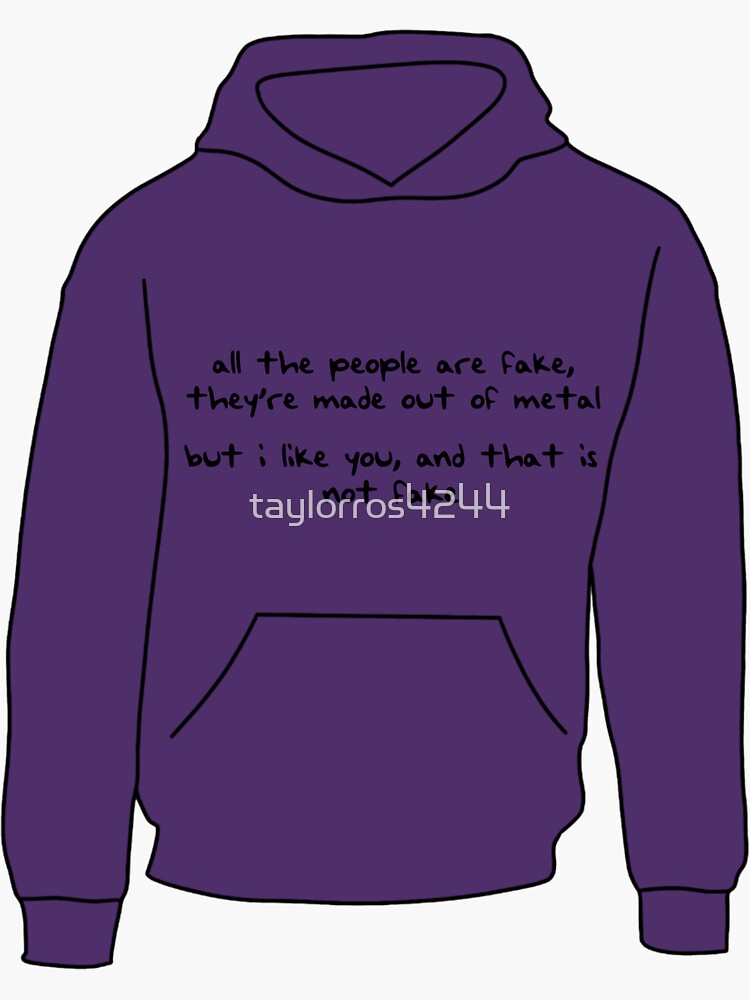 "all the people are fake " Sticker by taylorros4244 | Redbubble