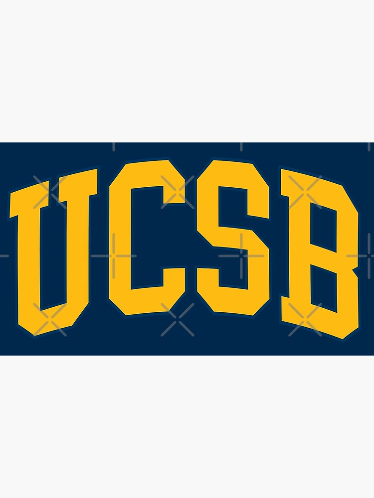 "ucsb - santa barbara font curved" Poster by scollegestuff | Redbubble