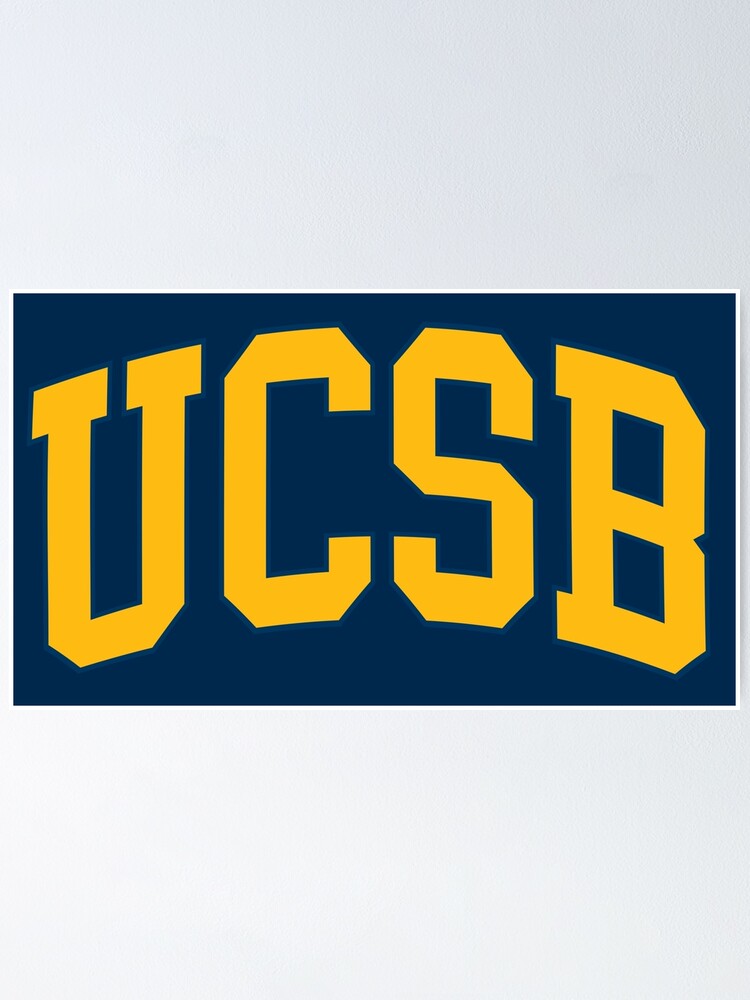 "ucsb - santa barbara font curved" Poster by scollegestuff | Redbubble