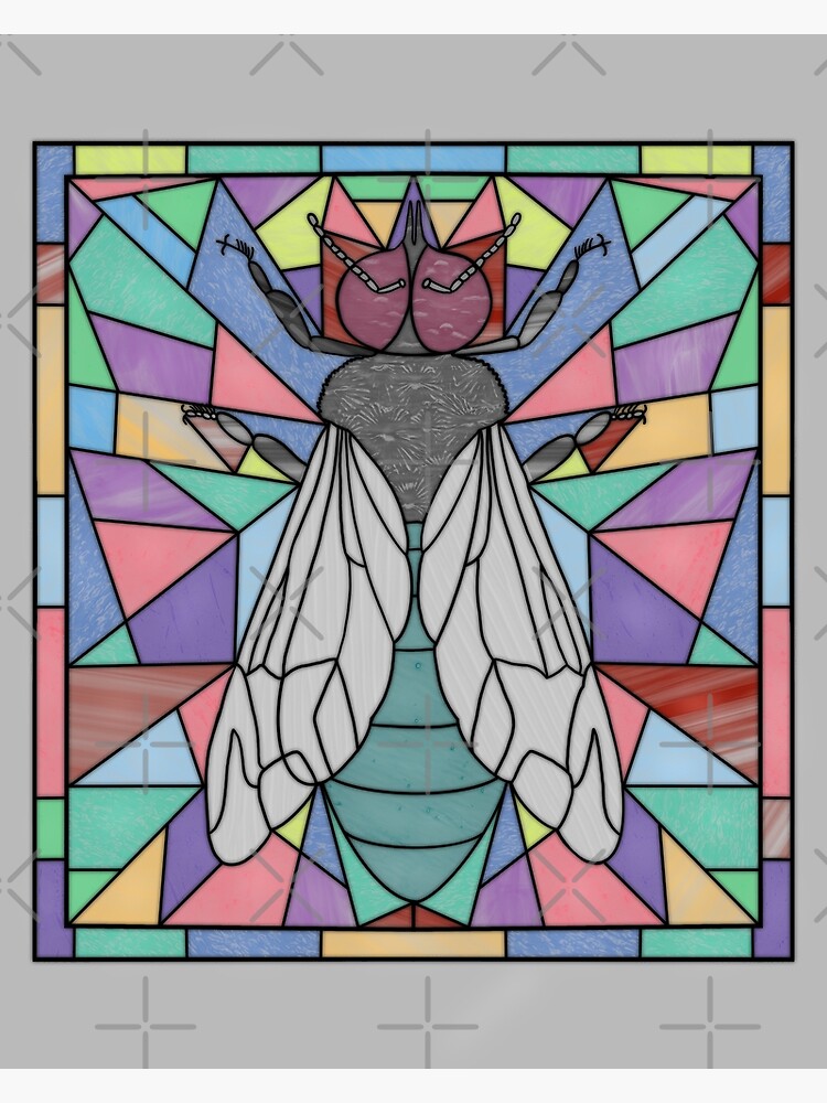 "Stained Glass Fly" Poster for Sale by Asprika | Redbubble