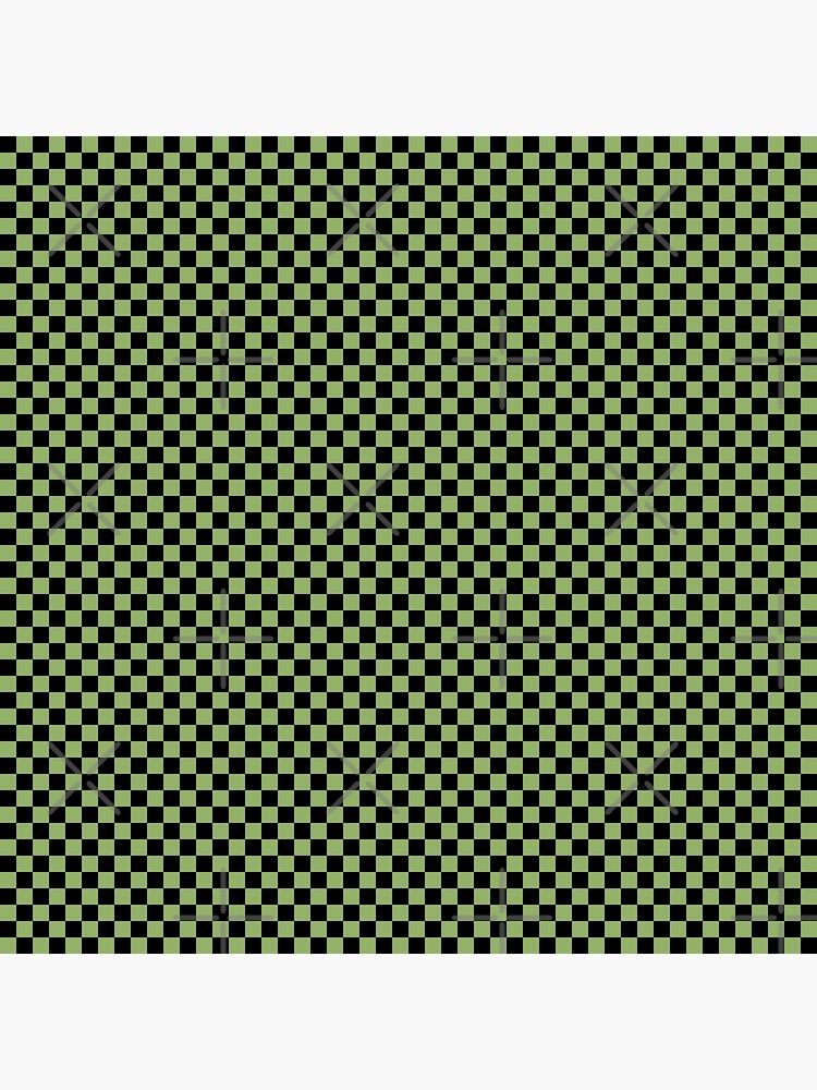 "Tiny Black and Green Checkers" Sticker for Sale by noblekissoon ...