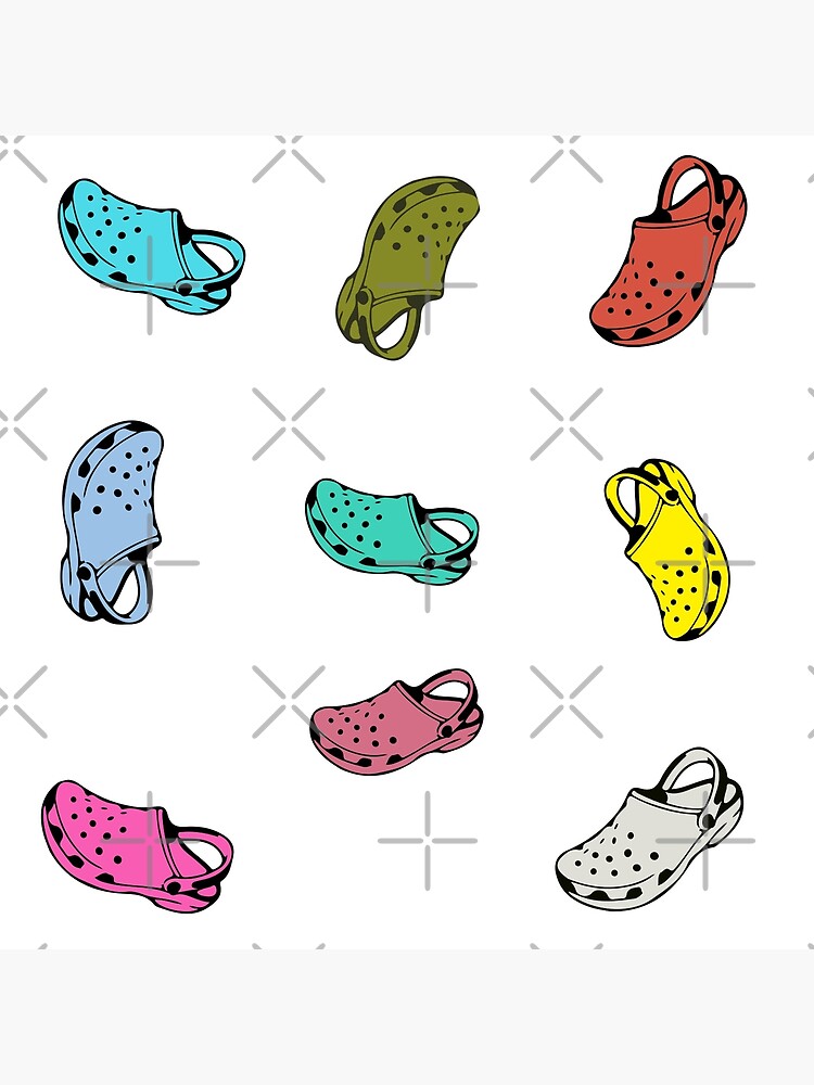 "crocs stickers pack" Photographic Print for Sale by SkiniB | Redbubble