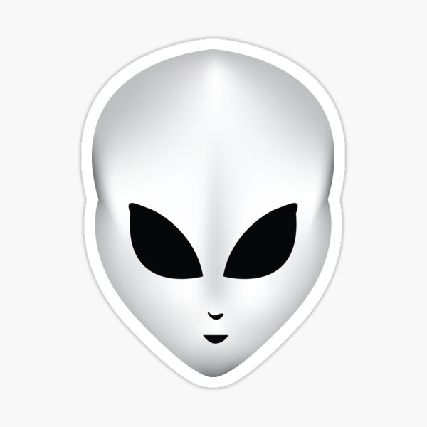 "alien face" Sticker for Sale by Aarachchi | Redbubble