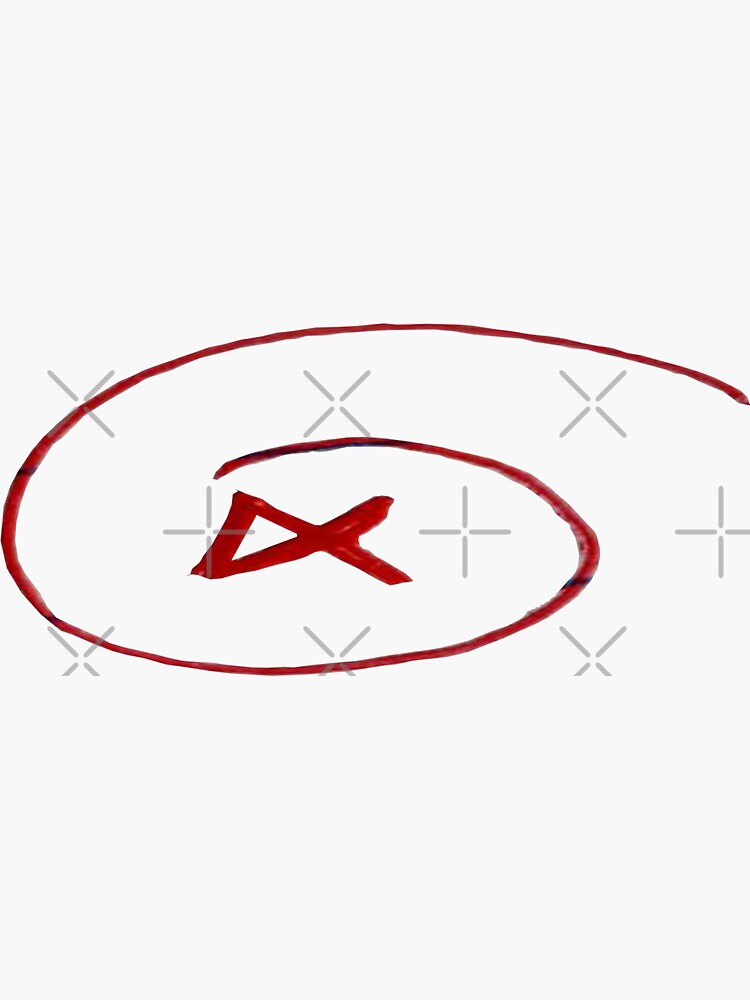 "X face " Sticker by Qassam | Redbubble