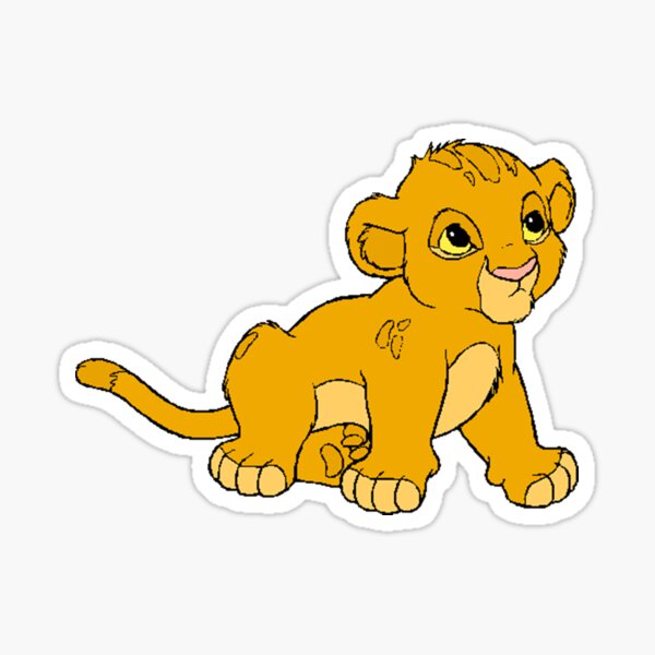 "cute baby cub simba" Sticker by KnitNknot | Redbubble