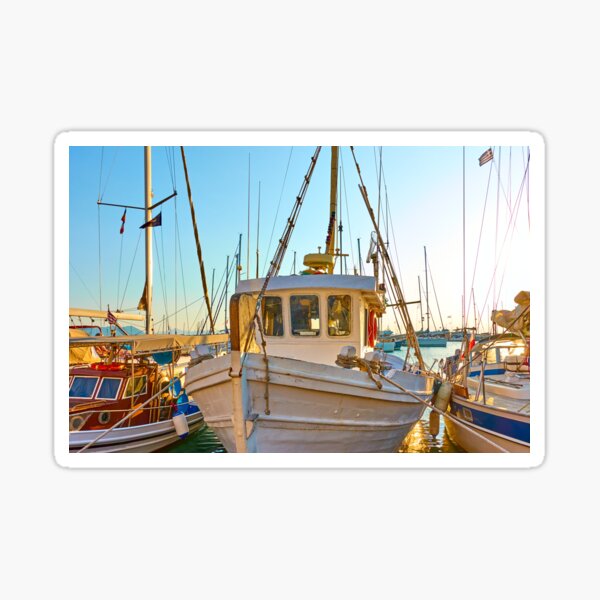 "Fishing boats" Sticker for Sale by vuelo | Redbubble