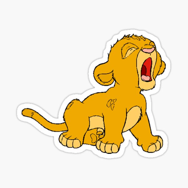 "cute baby cub simba 2" Sticker for Sale by KnitNknot | Redbubble