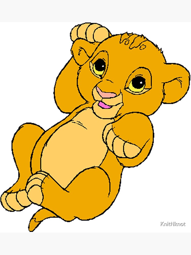 Lámina artística «bebé simba dibujos animados orejas esponjosas» de ...