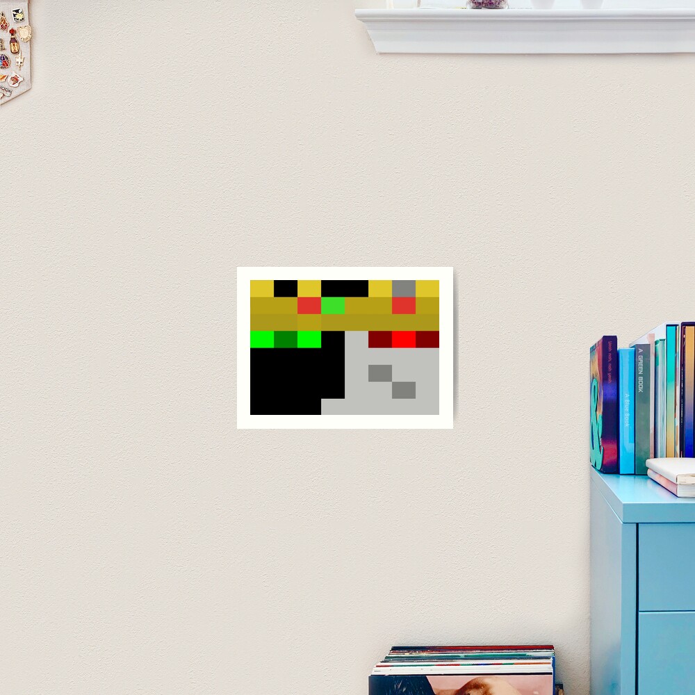 "ranboo minecraft skin head" Art Print by paintpanda1408 | Redbubble