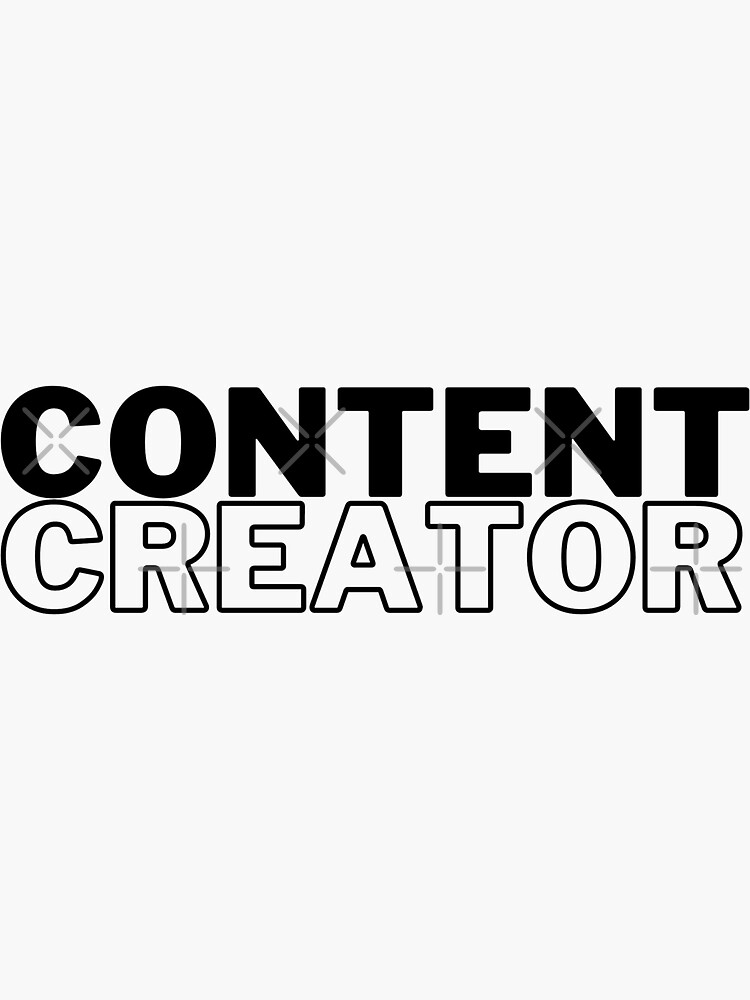 "Content Creator" Sticker for Sale by stilbon | Redbubble