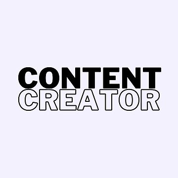 "Content Creator" Sticker for Sale by stilbon | Redbubble