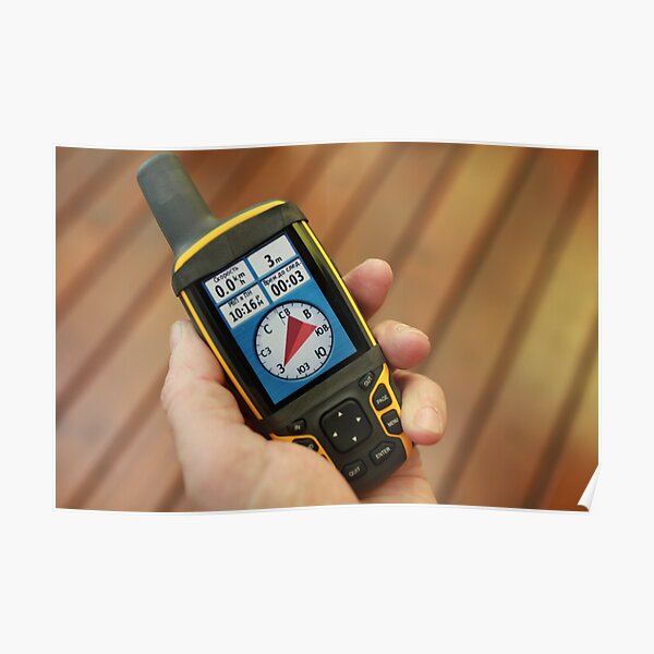 "compass on the screen of a tourist navigator " Poster by mrivserg ...