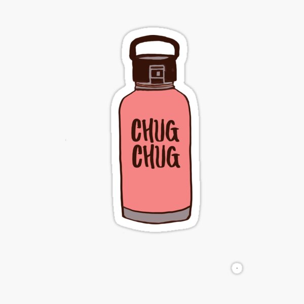 "Pink Water Bottle" Sticker for Sale by BeardedBanker | Redbubble
