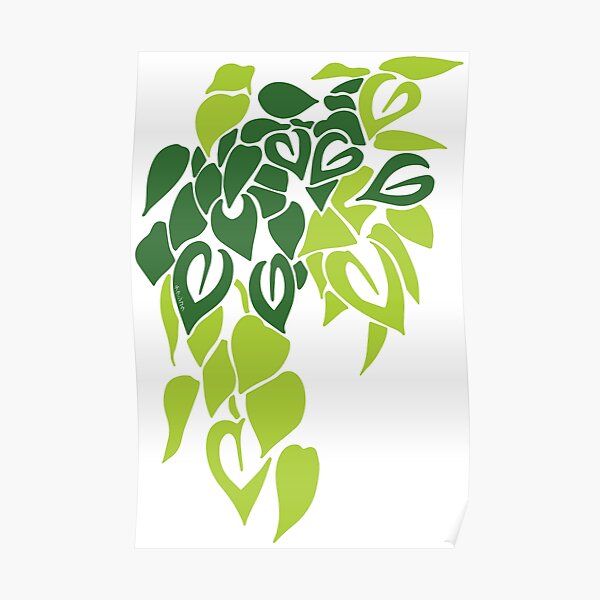 "Pothos tribal art" Poster by Texicola | Redbubble