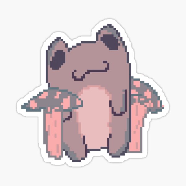 "Pink/blue frog" Sticker by arobbers | Redbubble