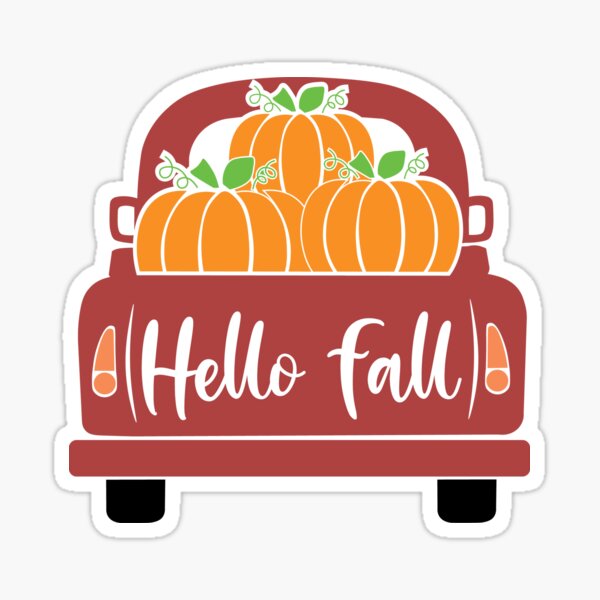 "Hello Fall" Sticker by MystroDesigns | Redbubble