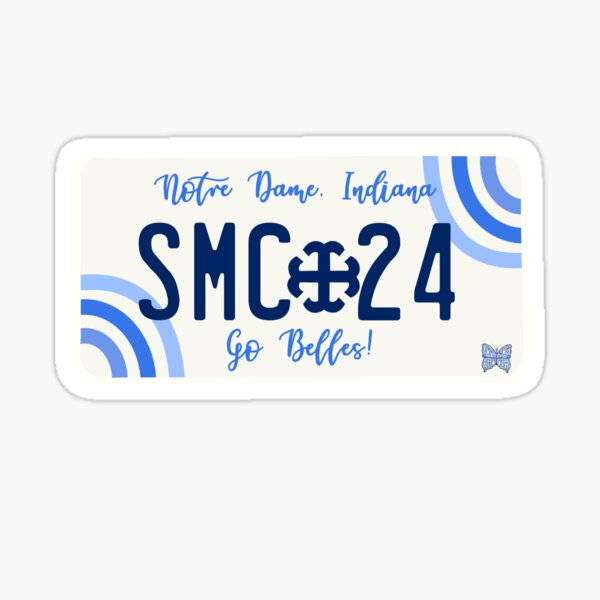 "SMC ‘24 license plate" Sticker for Sale by peeeyyyton | Redbubble