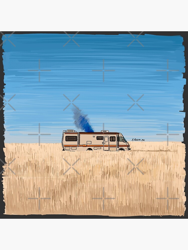 "Breaking Bad Illustration - Smoking RV Scene " Poster for Sale by ...