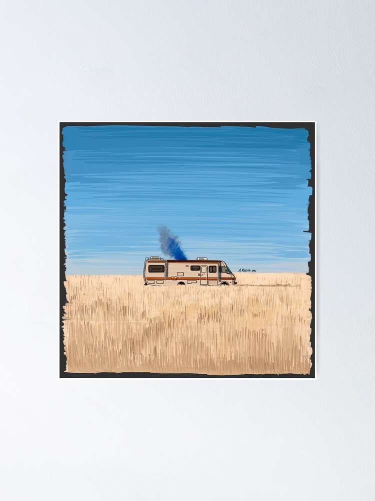 "Breaking Bad Illustration - Smoking RV Scene " Poster for Sale by ...