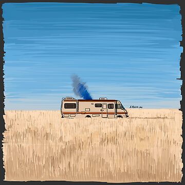 "Breaking Bad Illustration - Smoking RV Scene " Poster for Sale by ...
